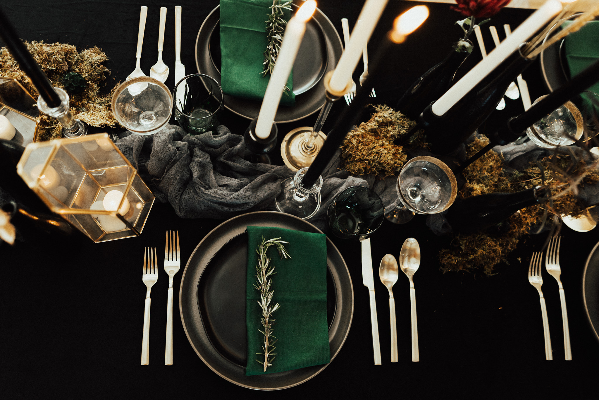 Fete of Wales Dark and Moody Styled Shoot - Olive Branch Events Co. Blog